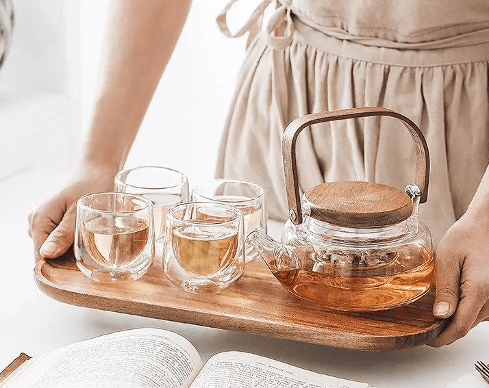 Japanese Style Tea Set With Wood Tray – Driftwood Maui & Home By Driftwood